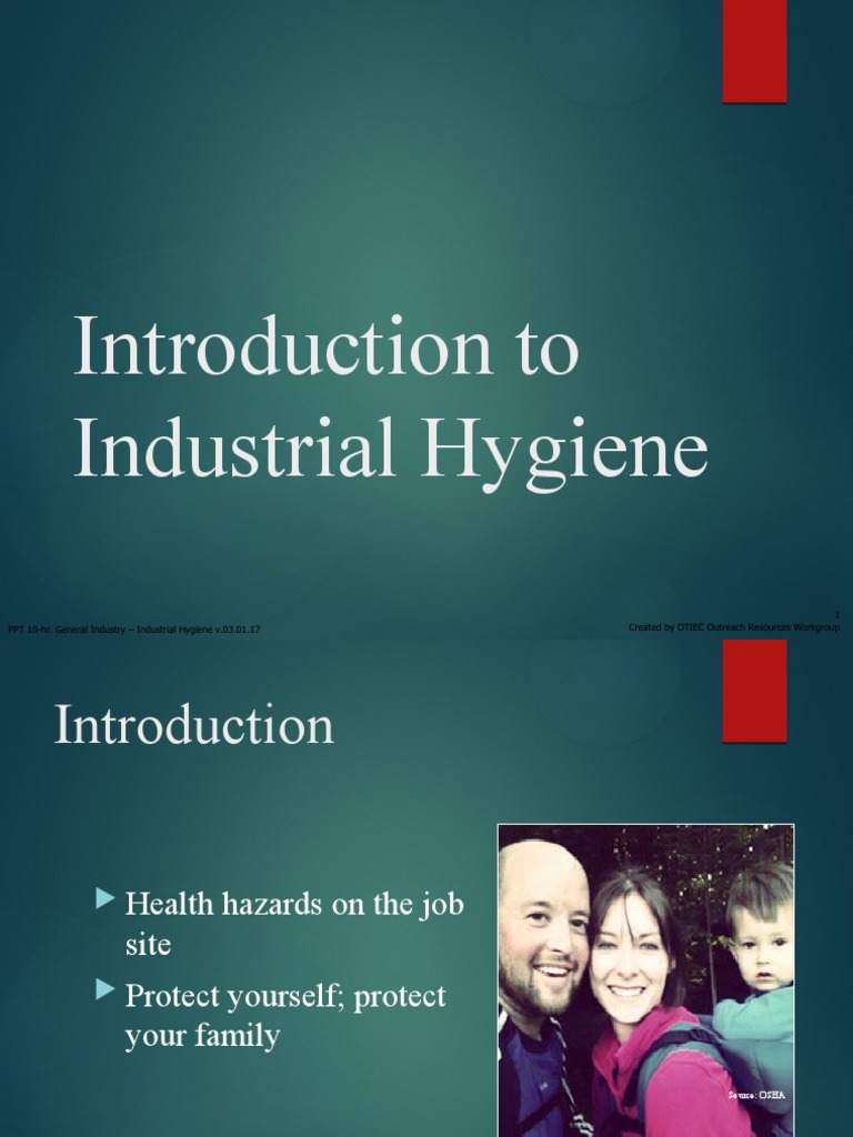 Introduction To Industrial Hygiene | PDF | Occupational Hygiene ...