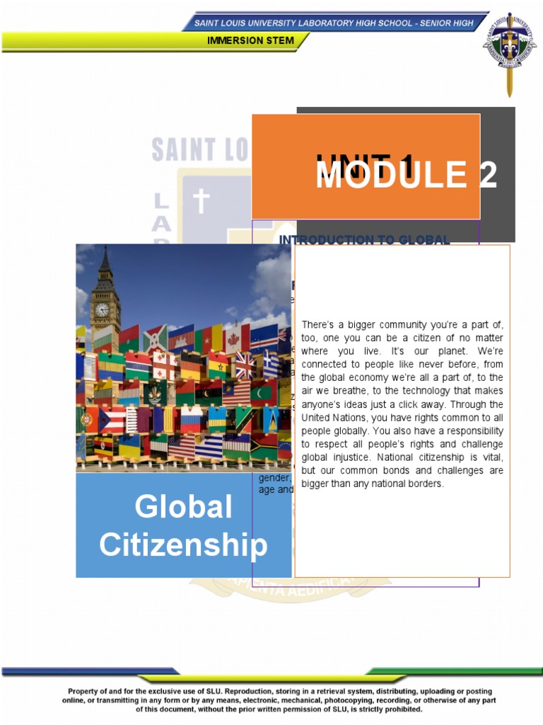 Unit 1: Global Citizenship | PDF | Social Institutions | Social Science