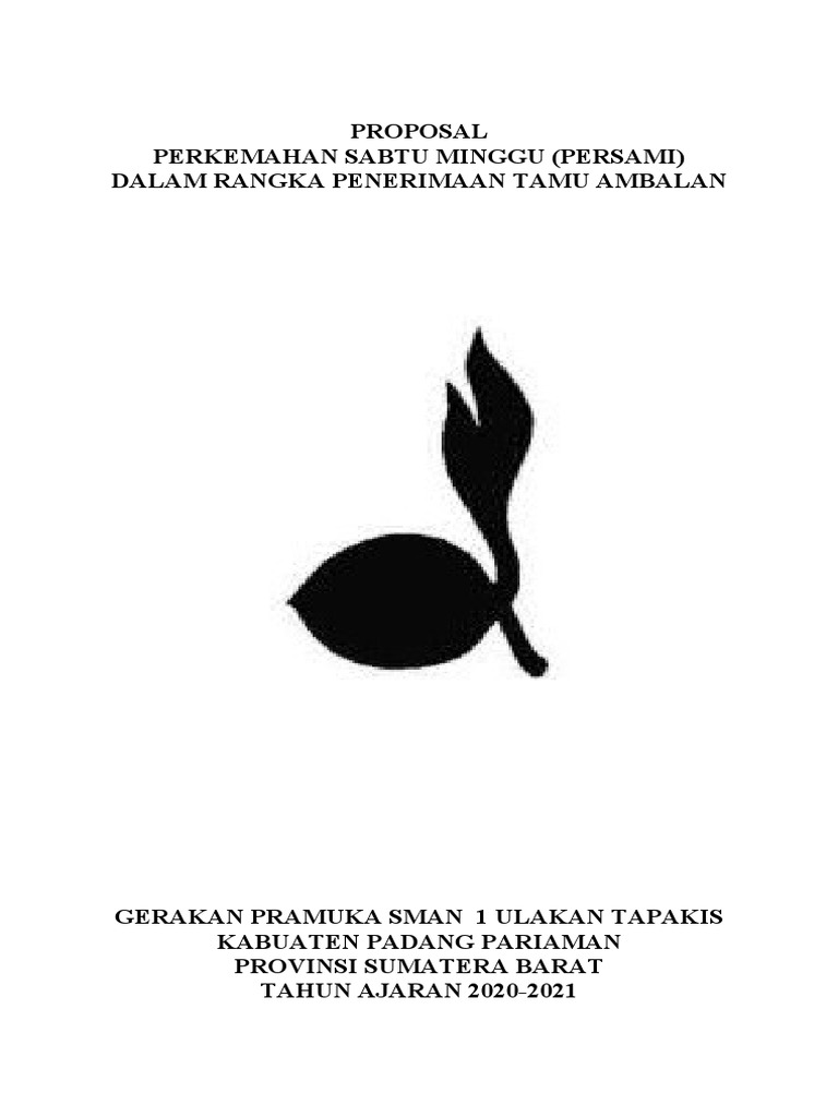 Proposal Persami Pramuka Sman 1 Ulakan Tapakis | PDF | Karier ...