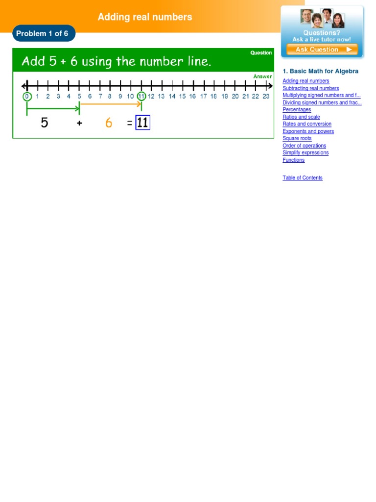 1 Basic Math For Algebra | PDF | Exponentiation | Fraction (Mathematics)