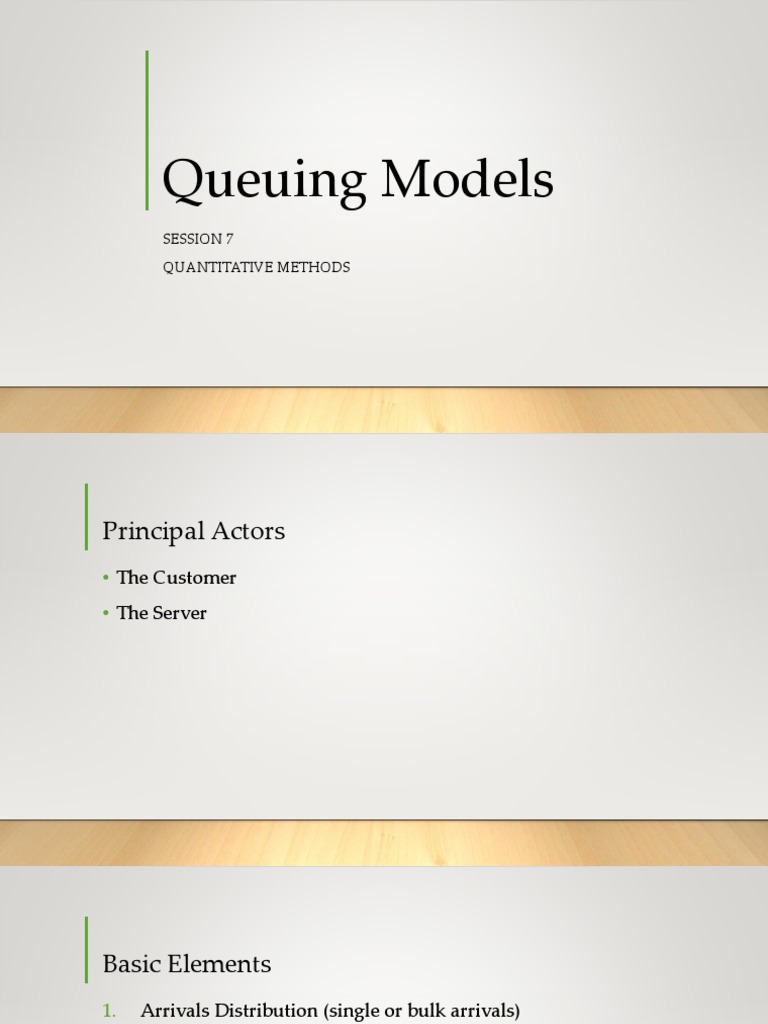 07 Queuing Models | PDF | Applied Mathematics | Statistical Theory