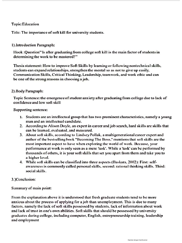 Essay Soft Skill | PDF