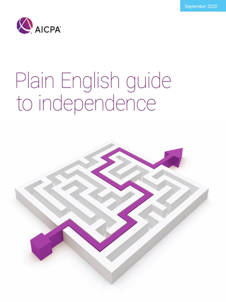 AICPA - Plain English Guide To Independence | PDF | Accounting | Audit