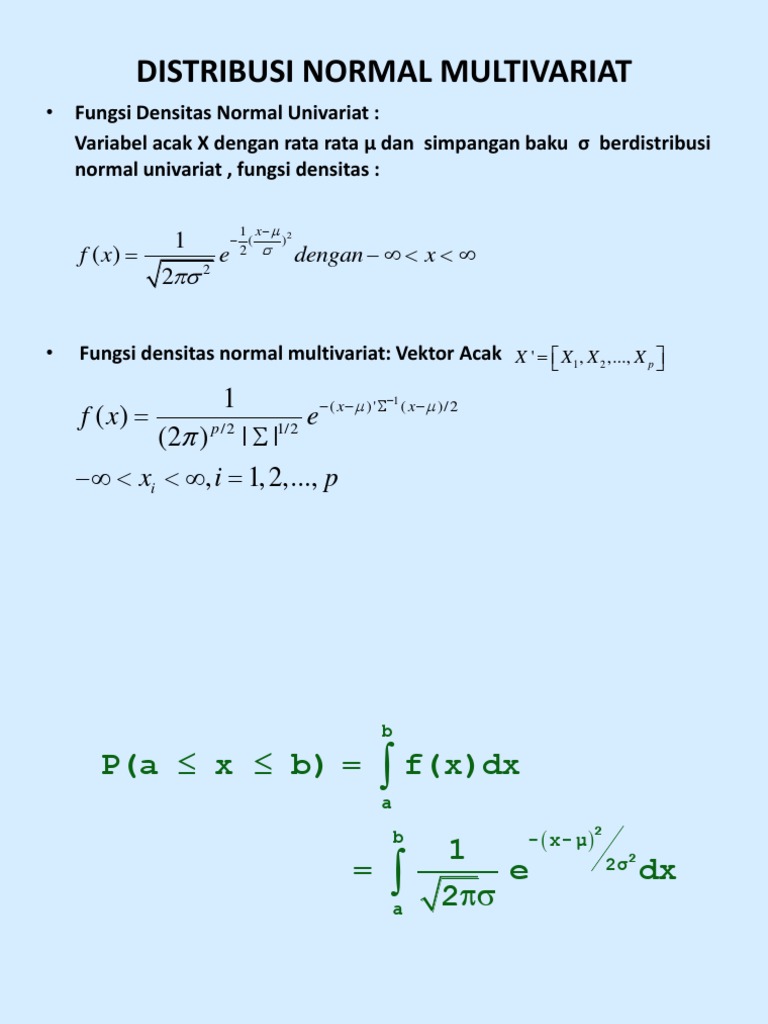 4 Distribusi Normal Multivariat-1 | PDF | Probability Theory ...