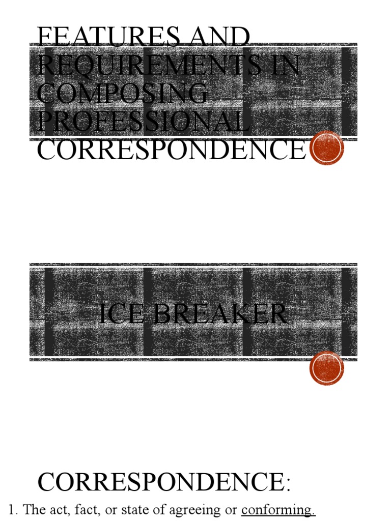 Features and Requirements in Composing Professional Correspondence | PDF | University And ...