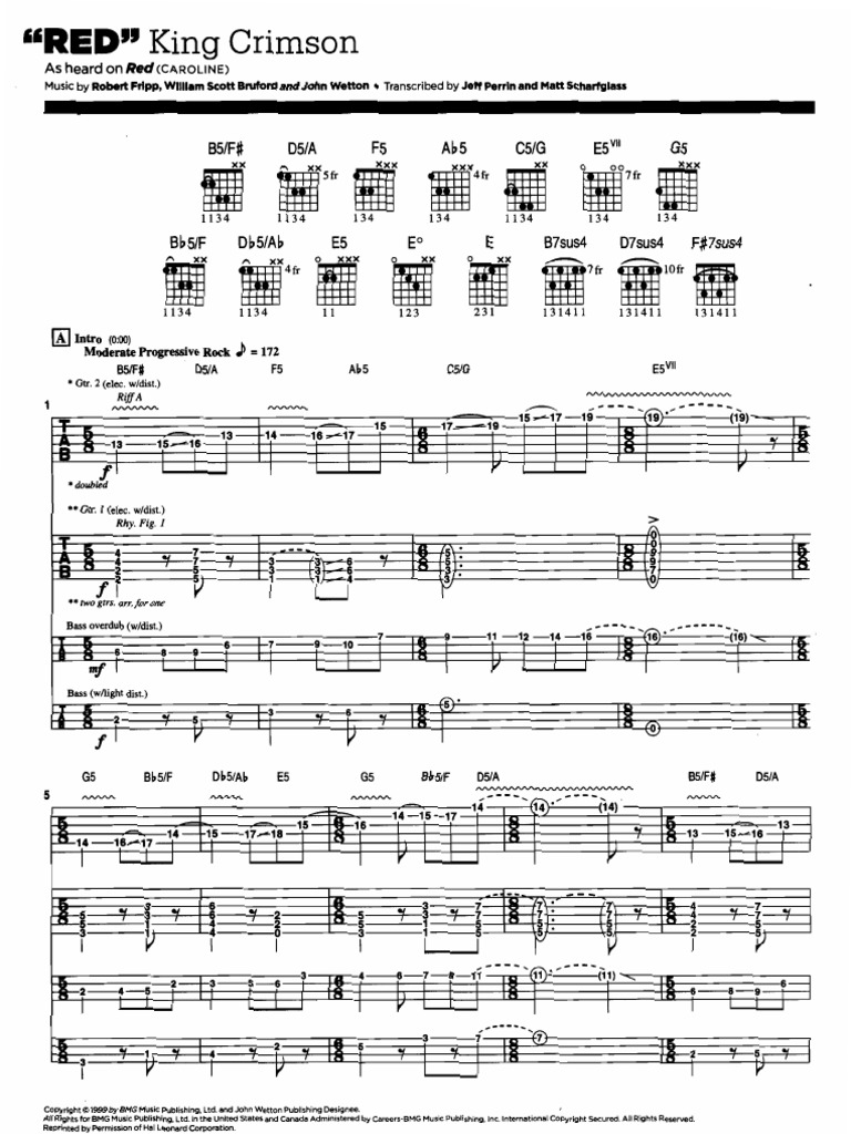 King Crimson - Red (BG) | PDF