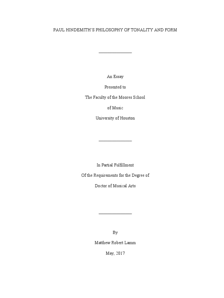 Hindemith's Philosophy of Tonality and Form | PDF | Harmony | Pitch (Music)