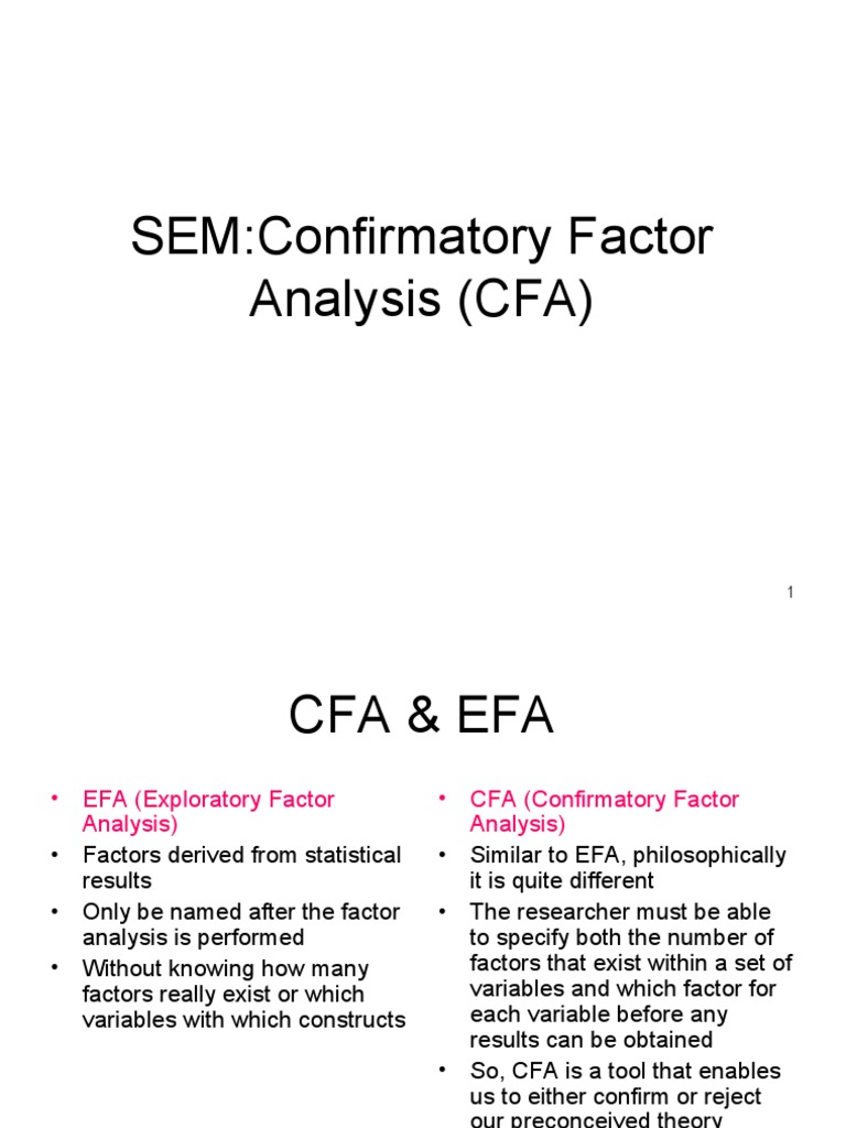 Sem Cfa | PDF | Errors And Residuals | Coefficient Of Determination