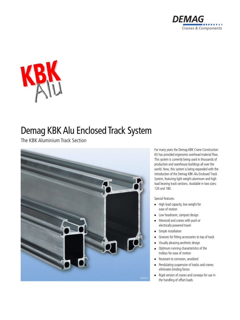 Demag KBK Alu Enclosed Track System | PDF | Crane (Machine) | Manufactured Goods
