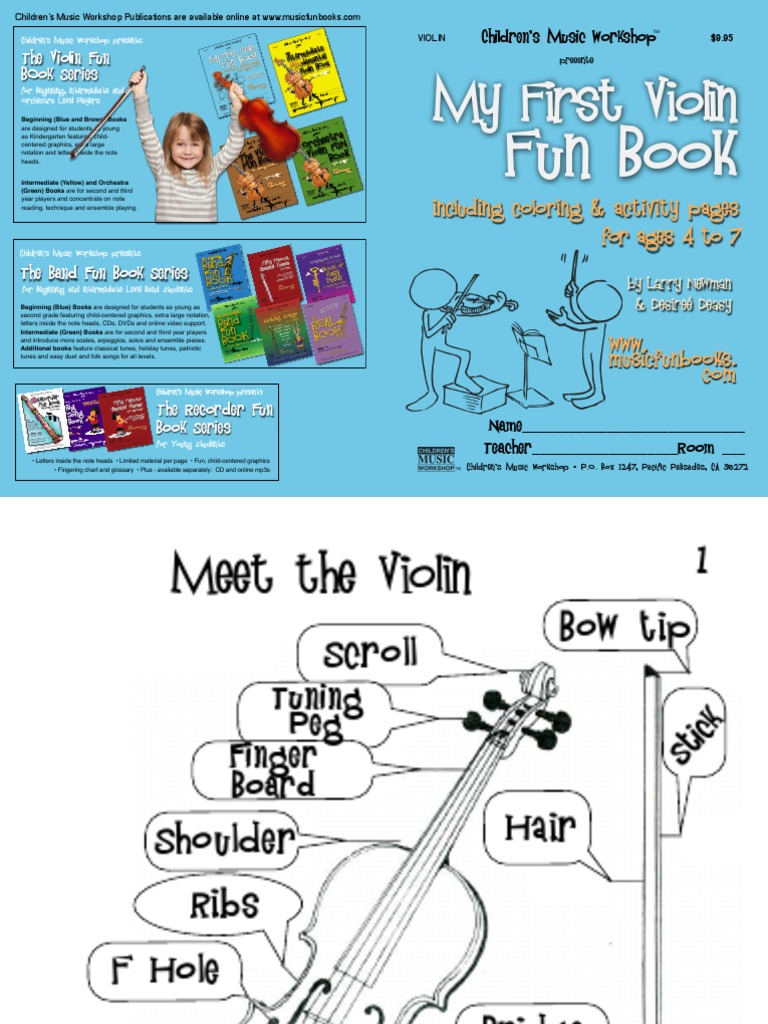 1 - My First Violin FunBook | PDF | Performing Arts | Entertainment ...