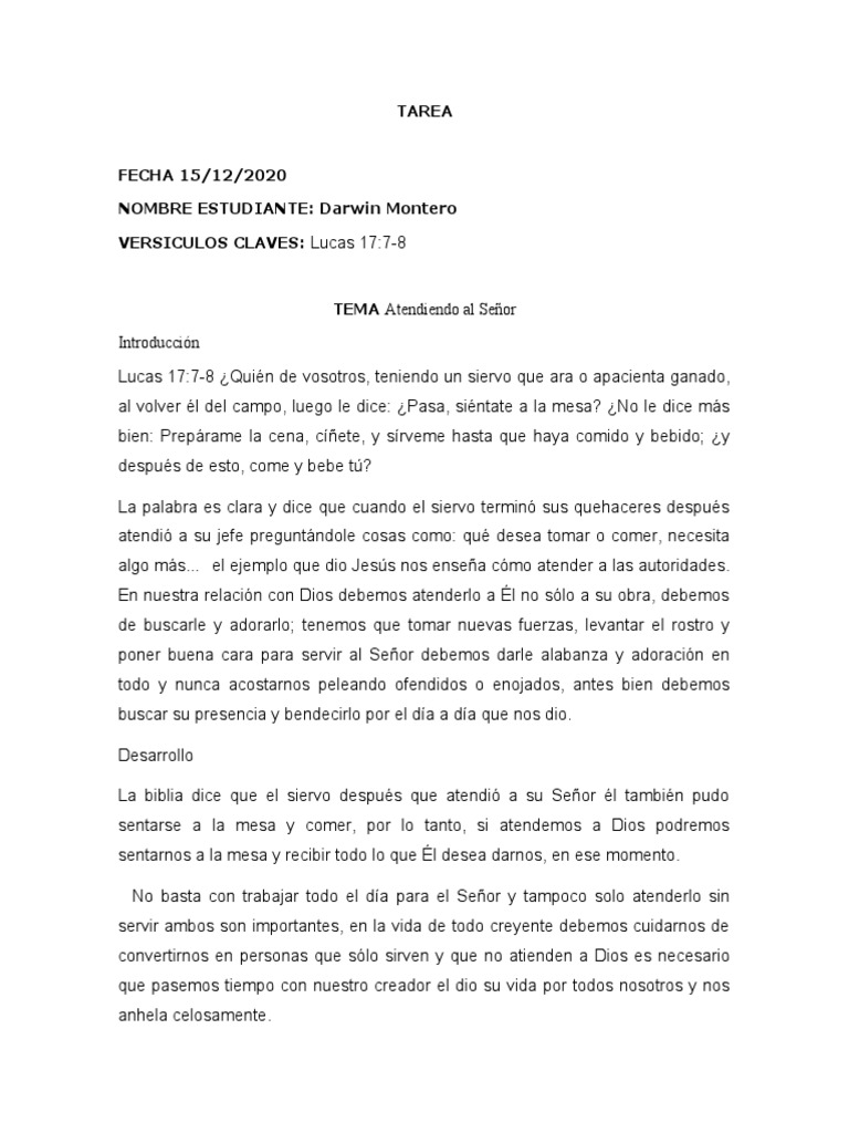 Darwin Montero - Atendiendo Al Señor | PDF