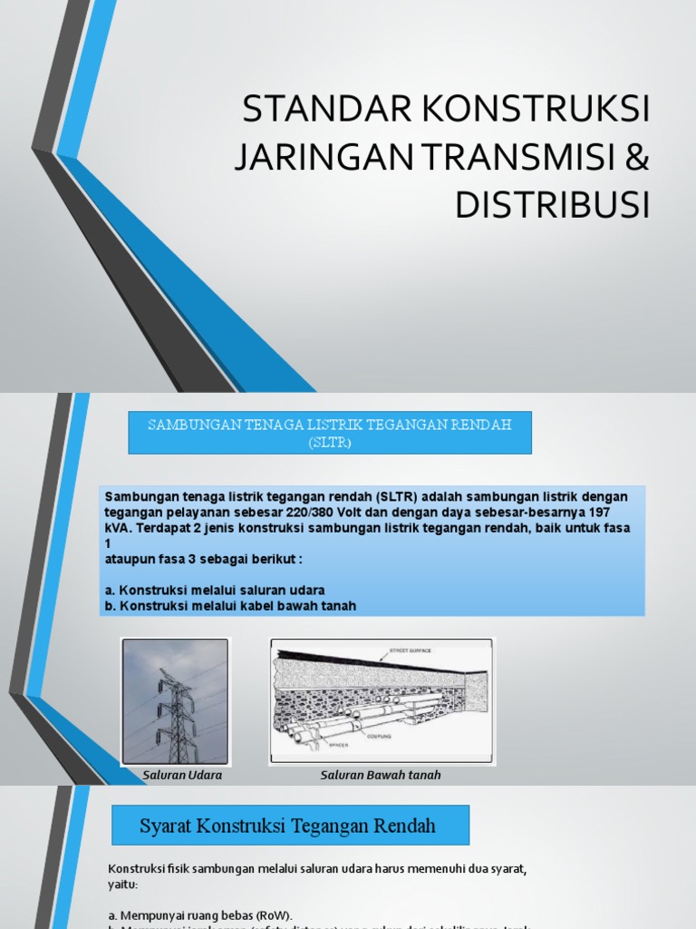 STANDAR KONSTRUKSI JARINGAN | PDF