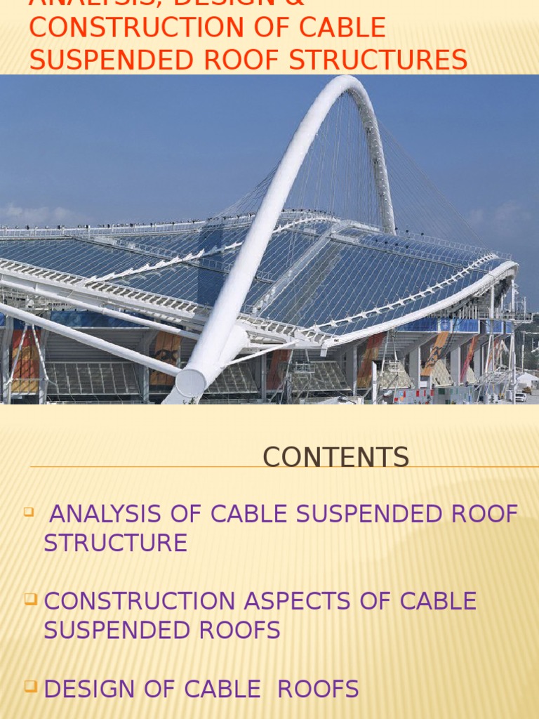 Cable Suspended Roof Structures Guide | PDF | Building Engineering ...