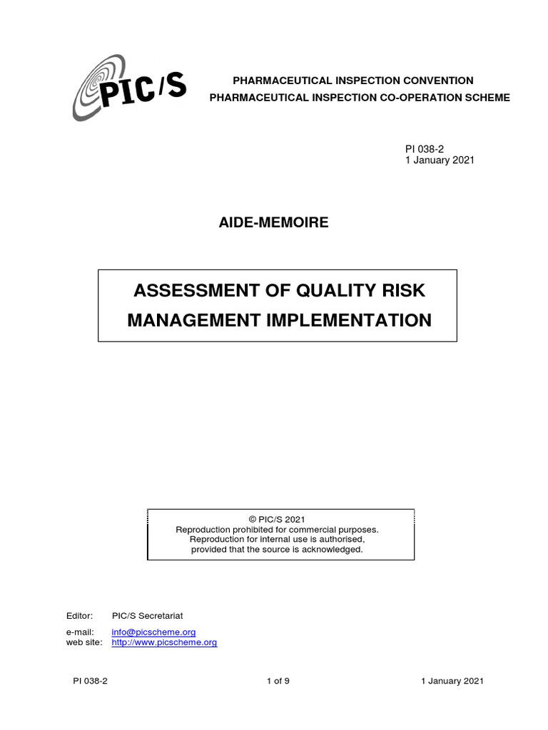 Assessment of Quality Risk | PDF | Risk Assessment | Risk Management