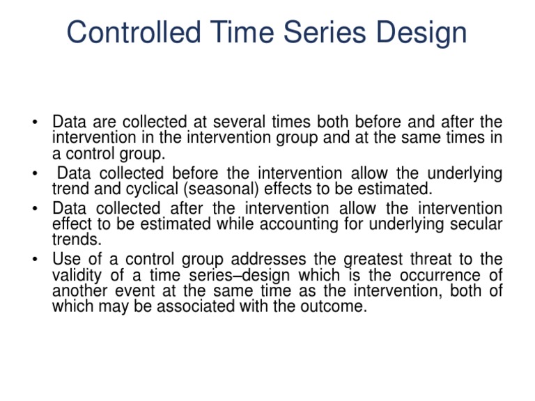 Controlled Time Series Methodology | PDF