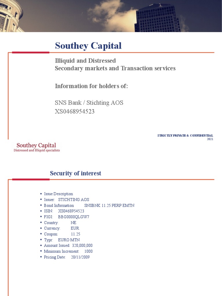 SNS Bank XS0468954523 | PDF | Euro | Securities (Finance)