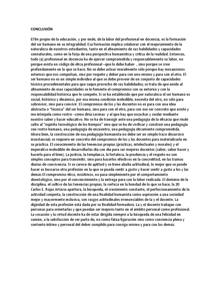 CONCLUSIÓN | PDF | Teorías filosóficas | La naturaleza humana