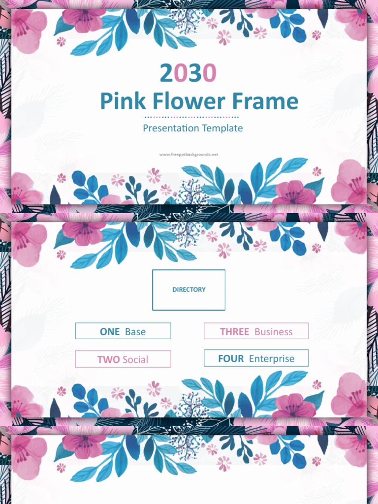 Pink Flower Frame Template | PDF | Microsoft Power Point | Computing