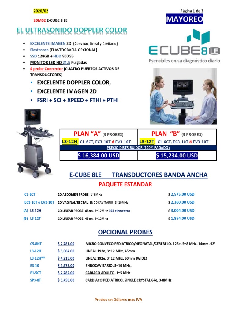 20M02 Alpinion E-Cube 8le | PDF | Ultrasonido | Acústica