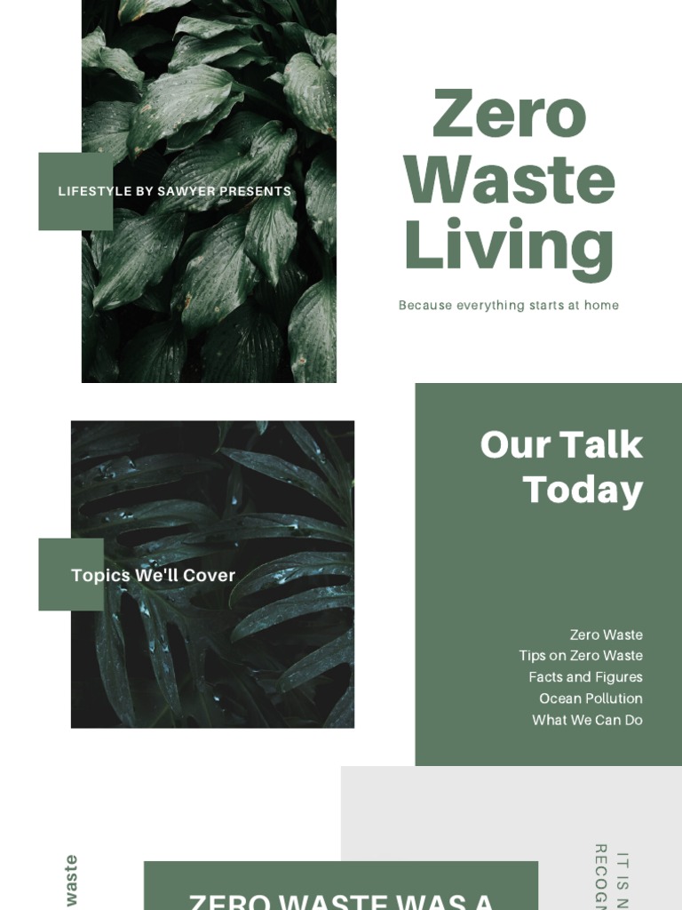 Green and White Zero Waste Living Education Video Presentation | PDF ...