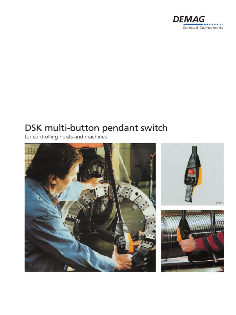 DSK Multi-Button Pendant Switch: For Controlling Hoists and Machines ...