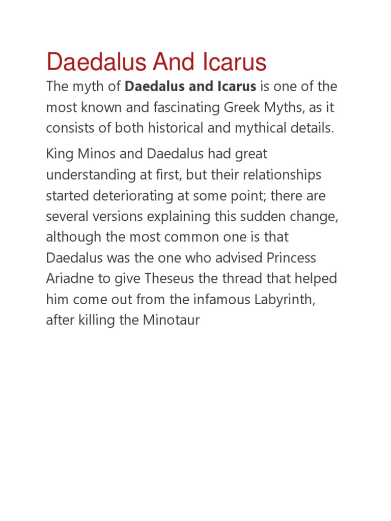 Daedalus and Icarus 2 | PDF
