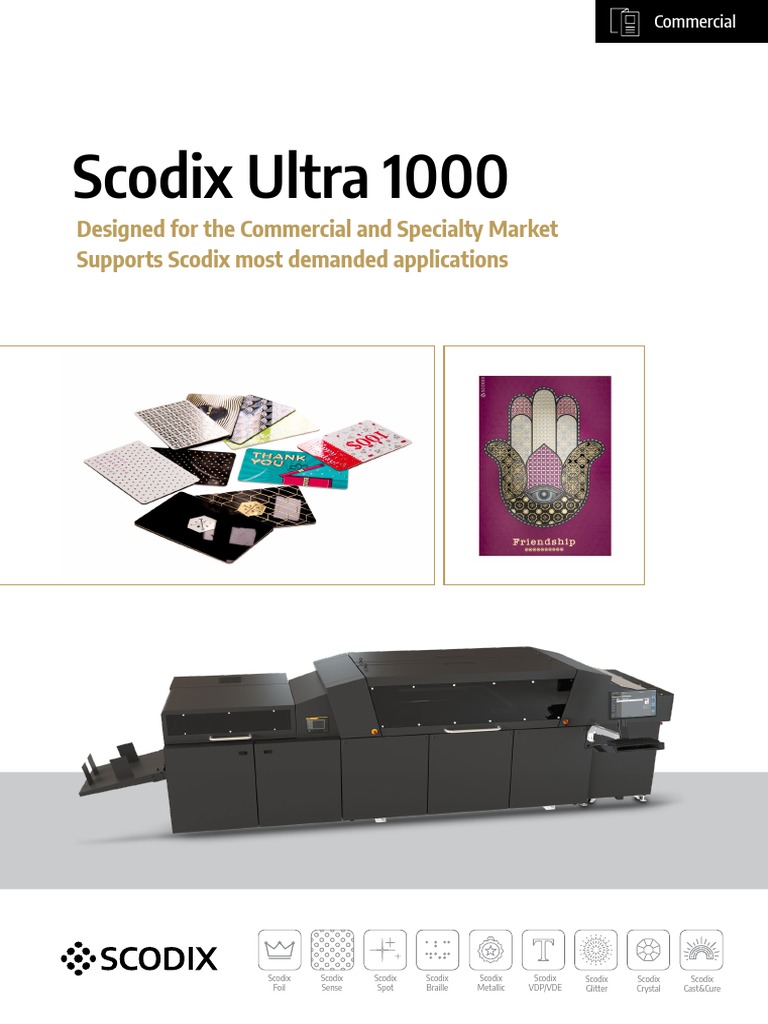 Scodix Ultra 1000 | PDF | Business Process | Industrial Processes