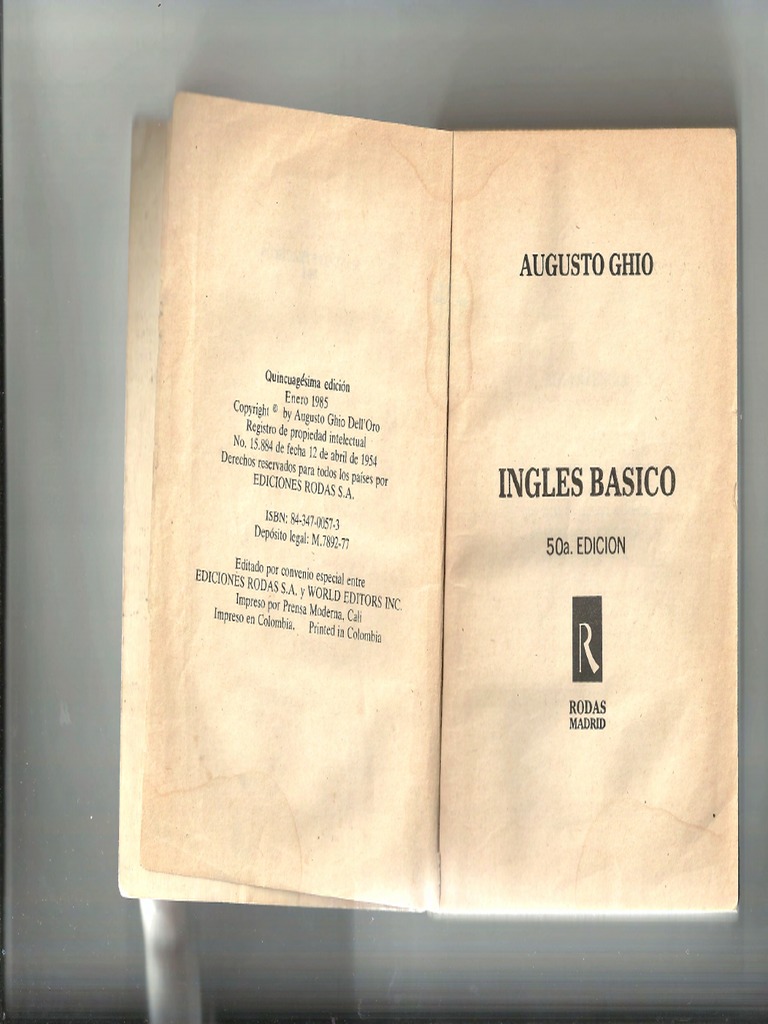 Ingles Basico A.ghio D. | PDF | Idioma en Inglés | Verbo