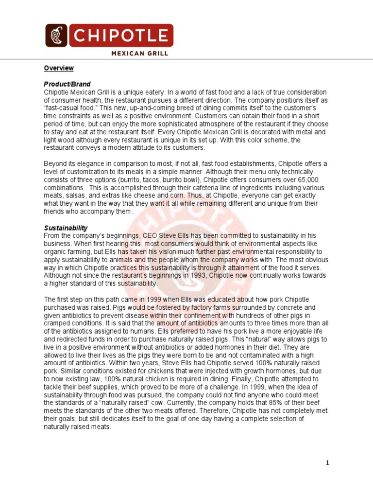Chipotle Target Market Analysis | PDF | Chipotle Mexican Grill | Foods