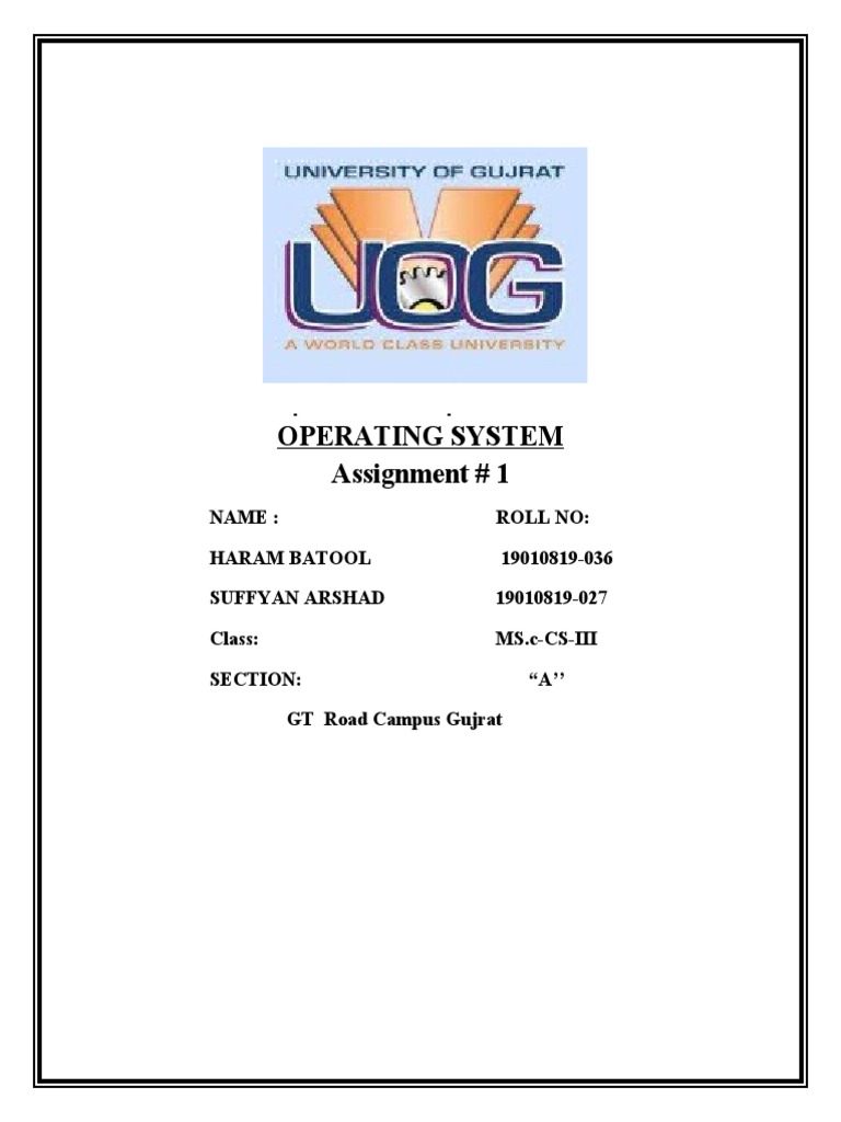 Operating System Assignment # 1 | PDF | Operating System | Android ...