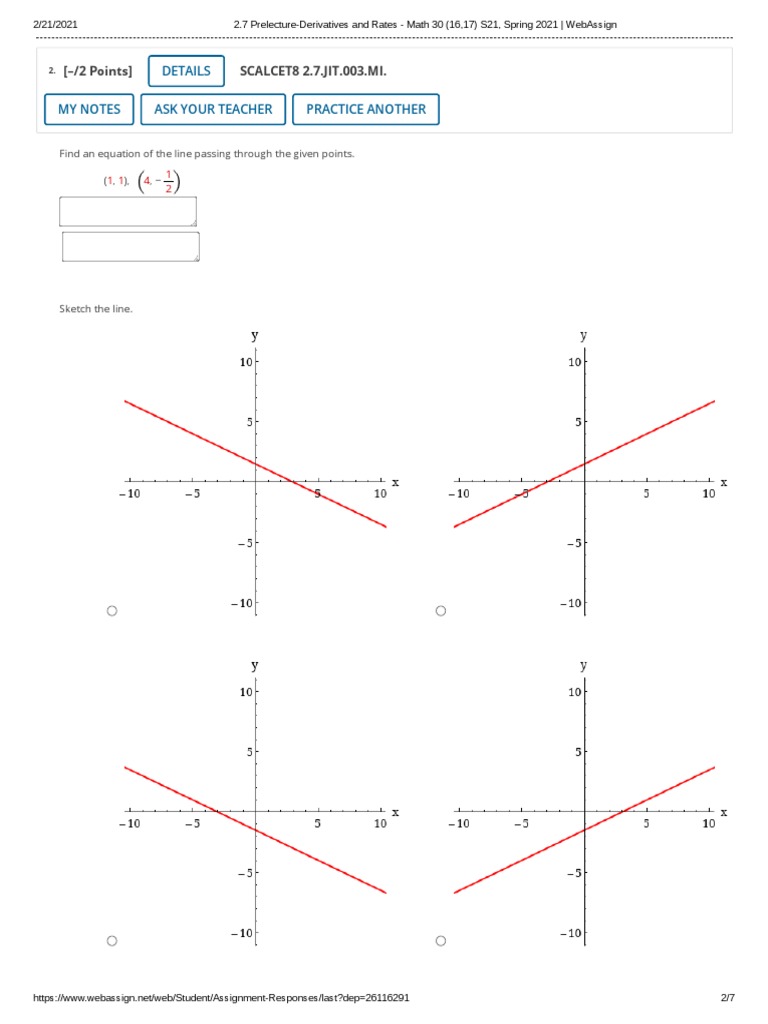 (-/2 Points) SCALCET8 2.7.JIT.003.MI.: Details My Notes Ask Your ...