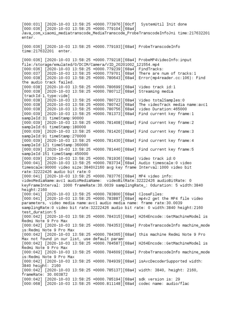 Trace | PDF | Codec | Data Compression