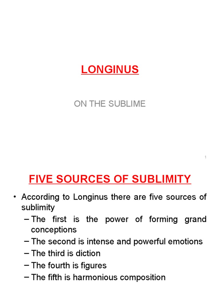 Longinus: On The Sublime | PDF | Poetry