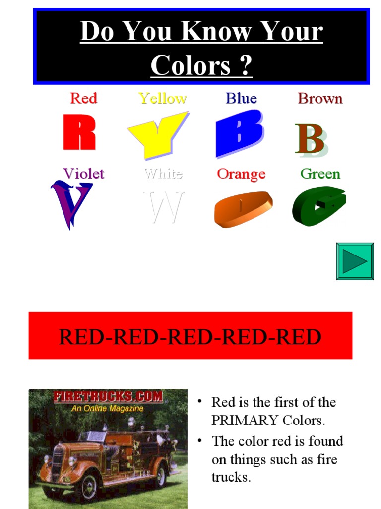 Do You Know Your Colors ? | PDF