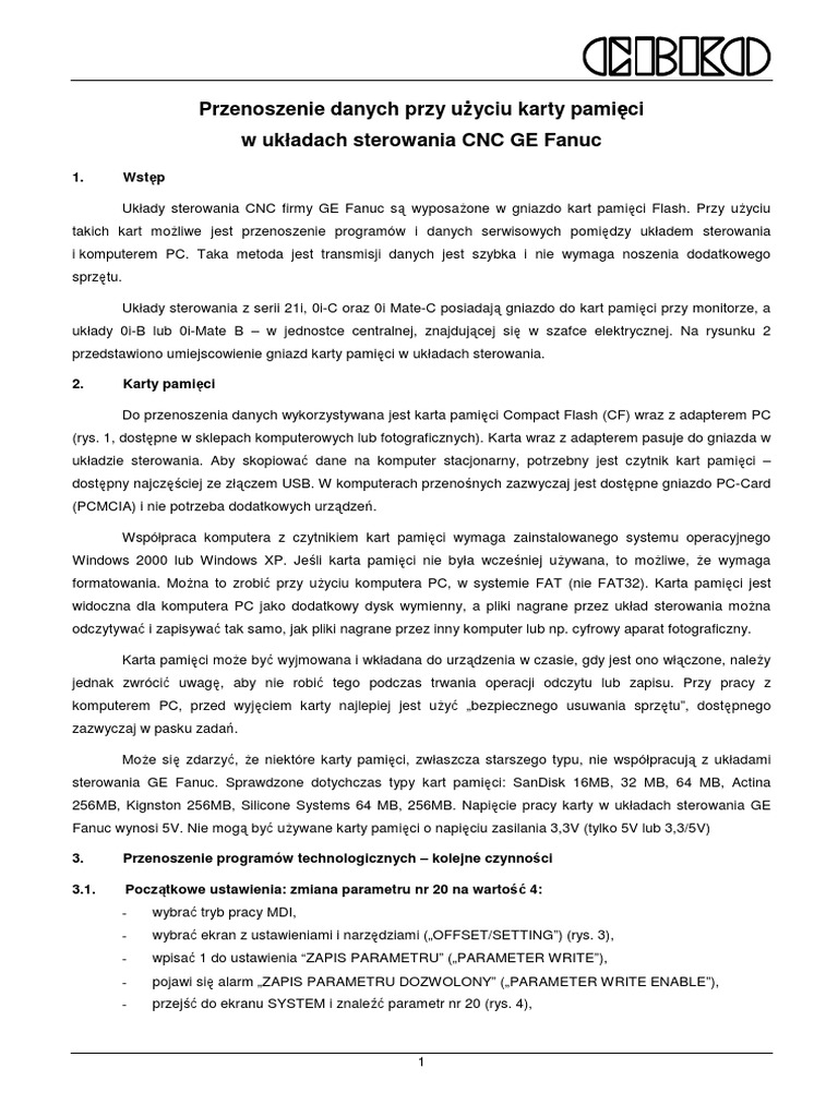 CBKO. Instrukcja Transmisji Kartą | PDF