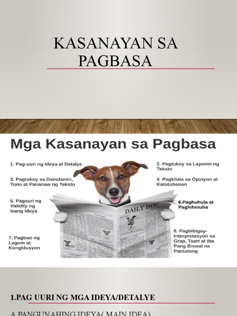 Kasanayan Sa Pagbasa Powerpoint1 | PDF