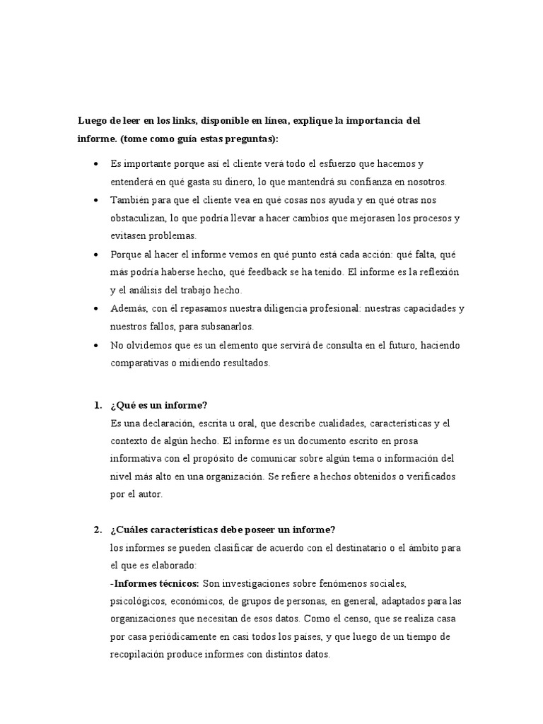 El Informe-Lengua Española | PDF | Información | Sicología