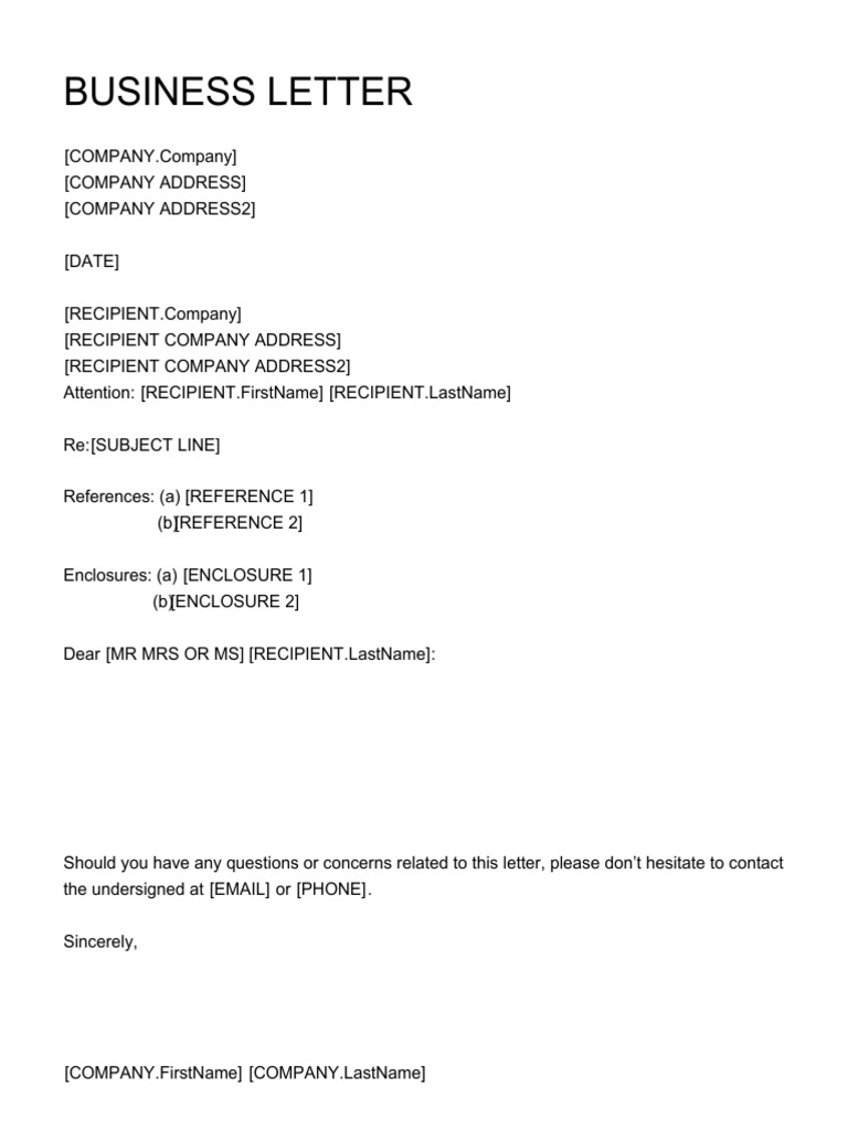 Business Letter Template | PDF