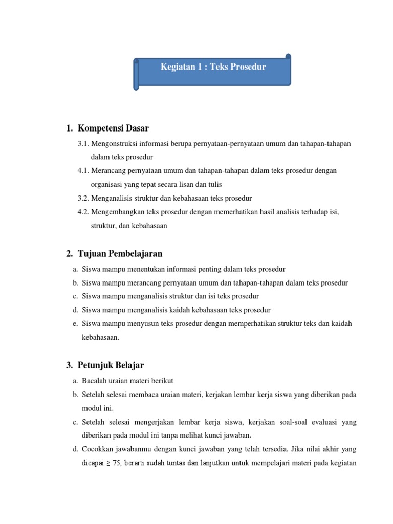 Modul Teks Prosedur Dan Eksplanasi | PDF