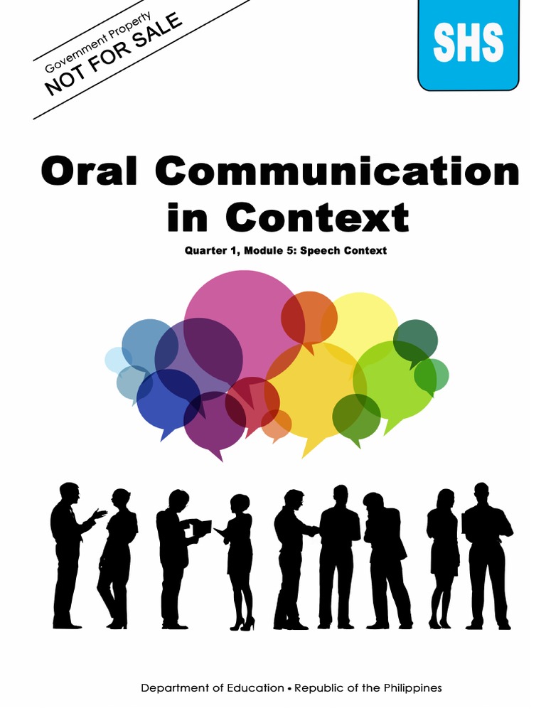 Oral Communication in Context Module-5-Speech Context | PDF ...