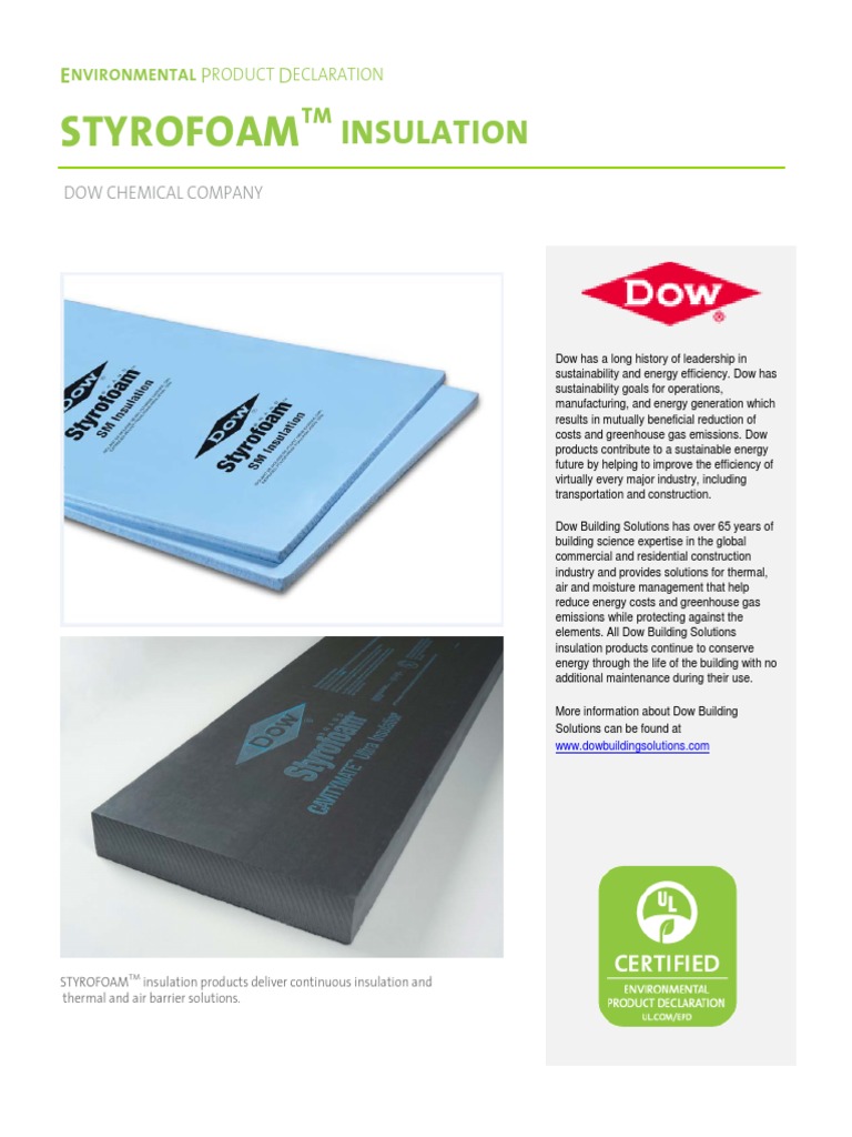 DuPont EPD Styrofoam XPS | PDF | Life Cycle Assessment | Polystyrene