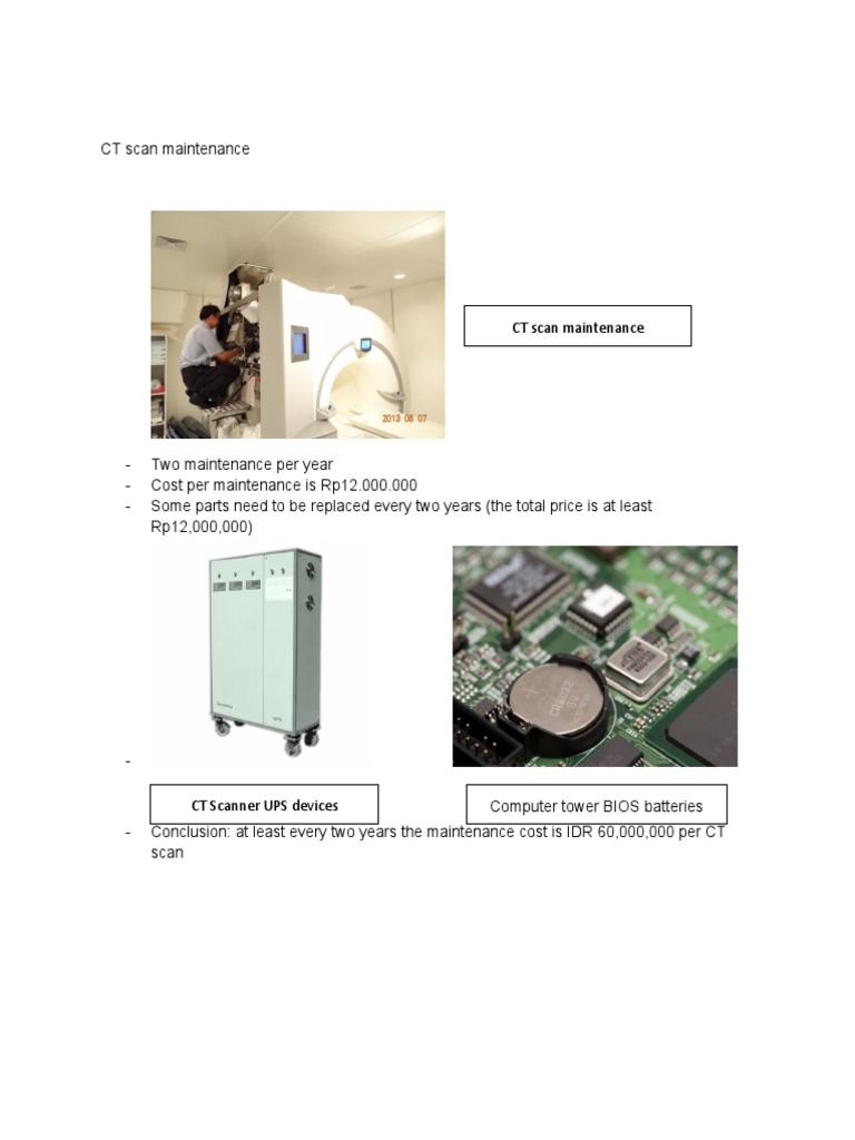 CT Scan Maintenance and OPINION | PDF