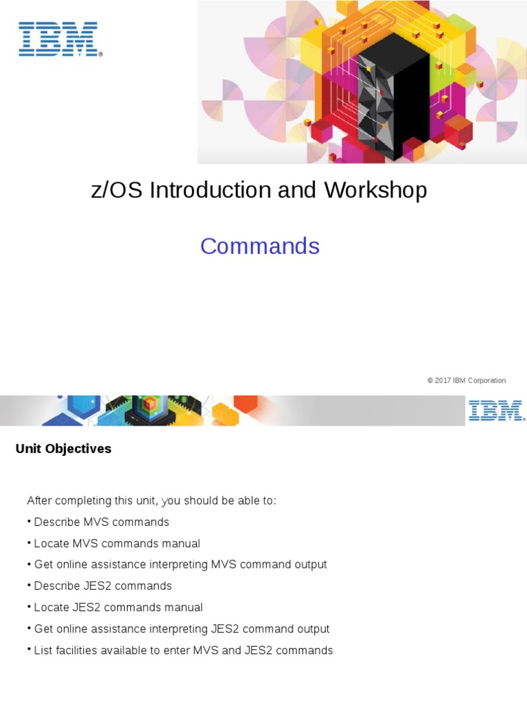 z/OS Introduction and Workshop: Commands | PDF | Operating System Technology | Operating System ...