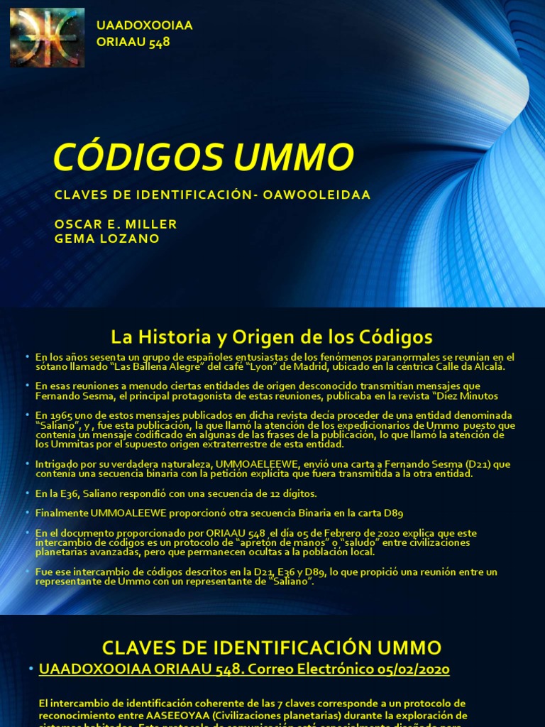 Códigos Ummo | PDF | Información | Poco