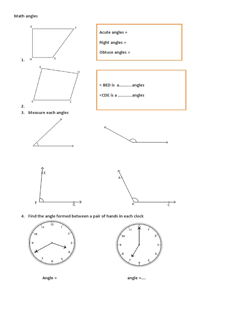 Math Angles | PDF