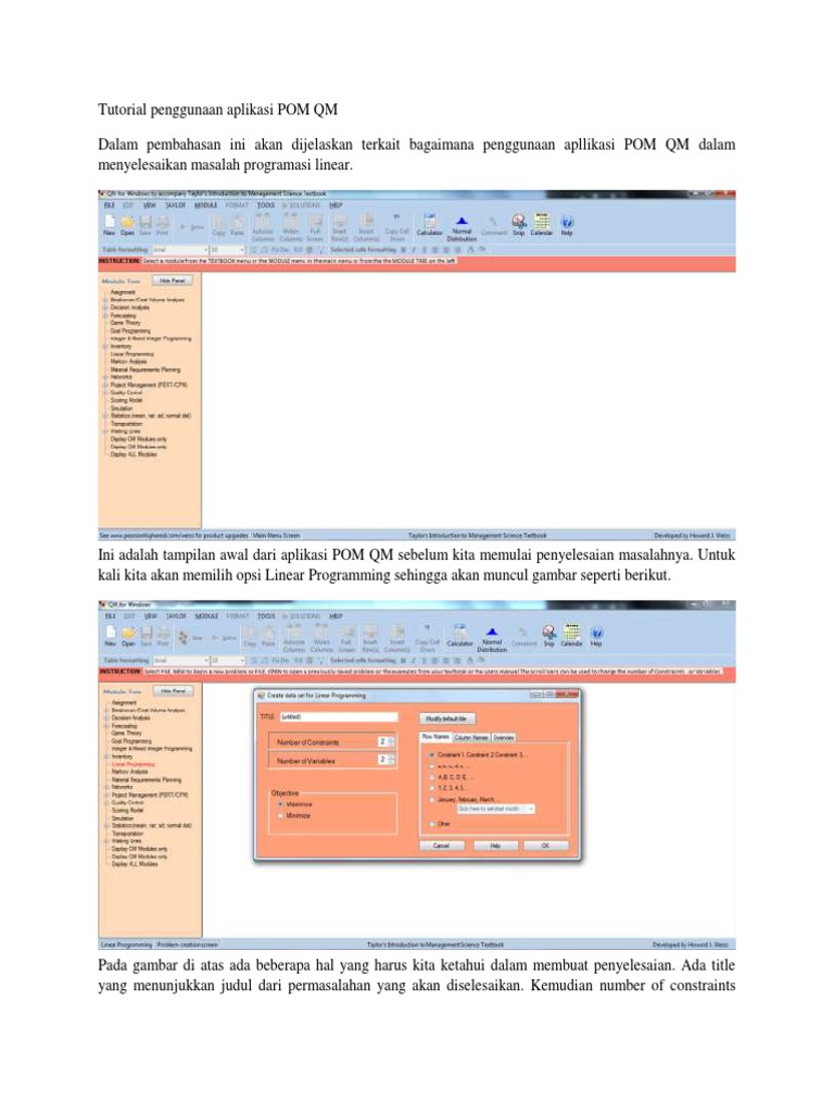 Tutorial Penggunaan Aplikasi POM QM | PDF