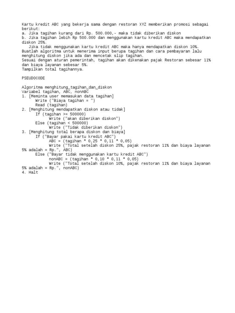 Tugas If, If Else, Chase | PDF