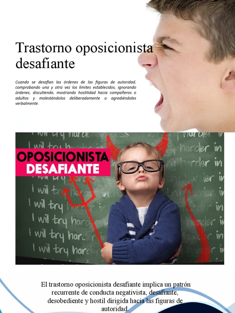 Trastorno Oposicionista Desafiante | PDF | Desorden hiperactivo y deficit de atencion ...