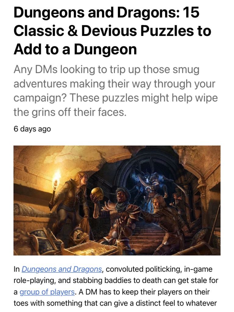 DND Puzzles Web | PDF | Dungeons & Dragons | Leisure