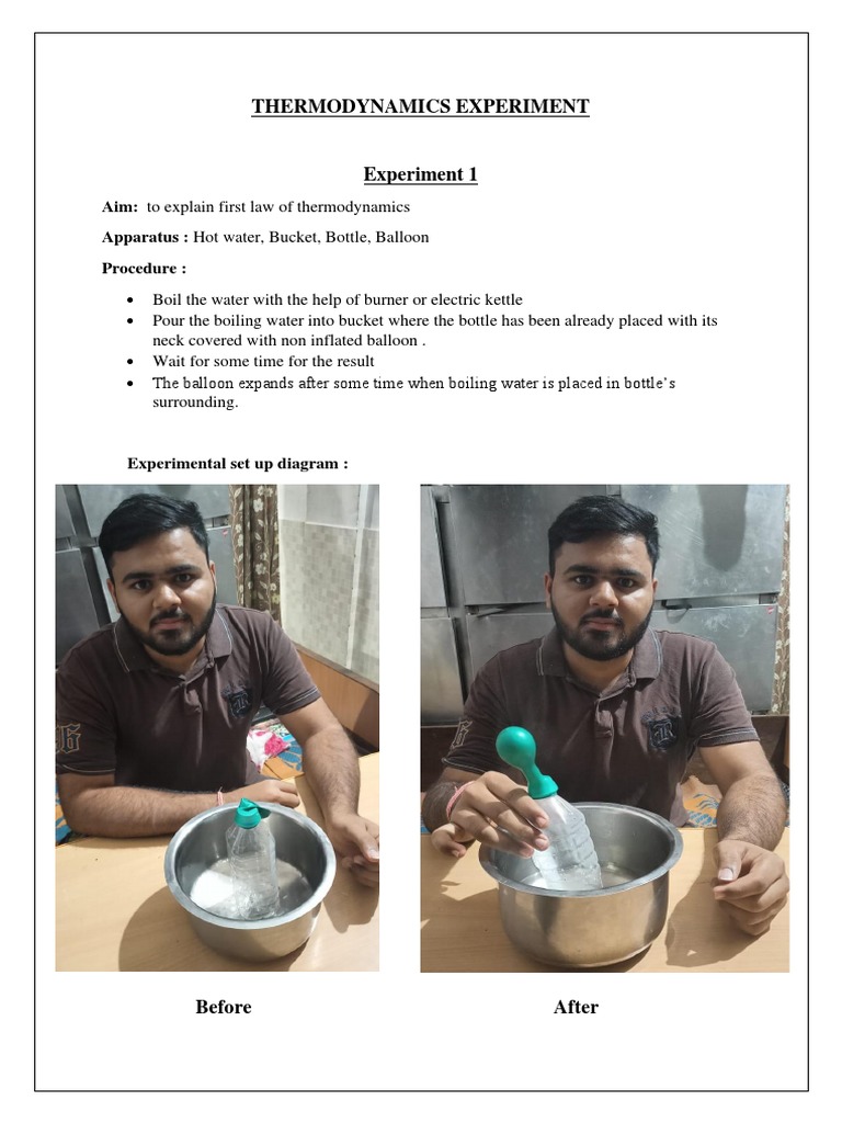 Thermodynamics Experiment | PDF | Entropy | Diffusion